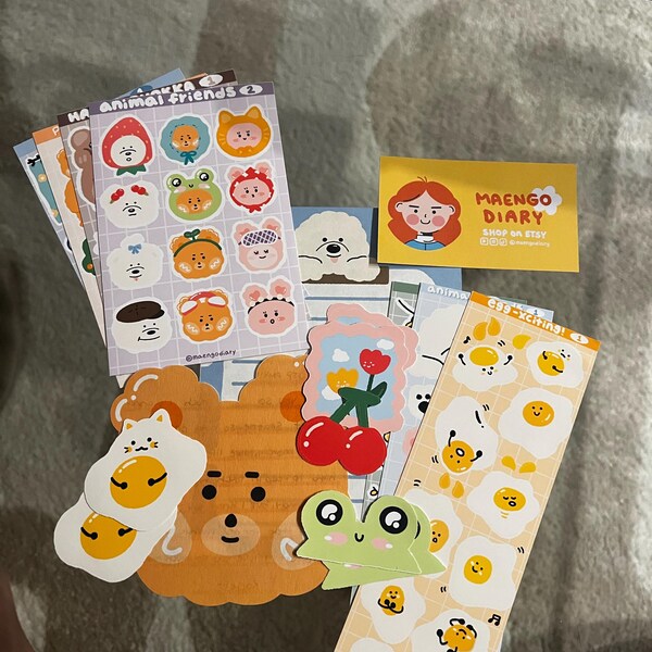 Bubble Alphabet Letters Sticker Sheet (matte) | Cute Korean Style ...