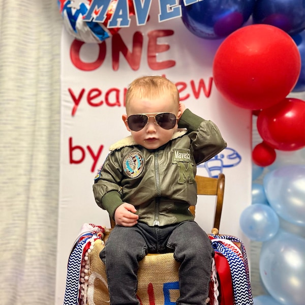 Personalized Green Kids Aviator Jacket*baby Pilot Jacket*infant Aviator ...