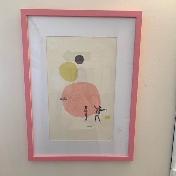 Confetti, Modern Light Pink Picture Frame With Single White Mat, .875 ...