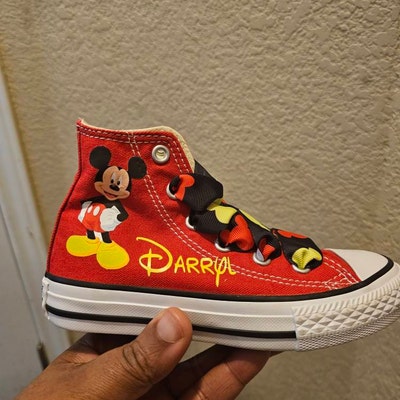 Mickey Mouse Converse Shoes/ Mickey Mouse First Birthday Outfit Boy ...