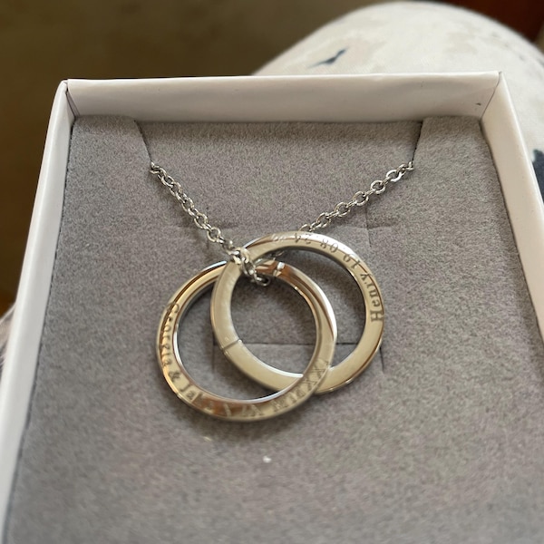 Engraved Triple Layer Necklace, Layered Necklace Set, Multi Layer Disc ...