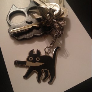 Knifecat Metal Keychain - Etsy