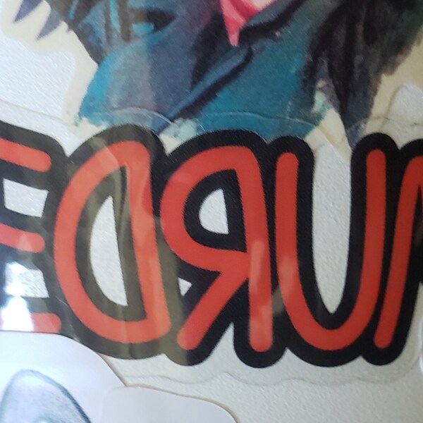 REDRUM Translucent Vinyl Sticker - Etsy