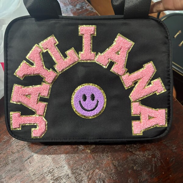 Personalized Lunch Bag Customizable Lunch Box Bag Nylon Chenille ...