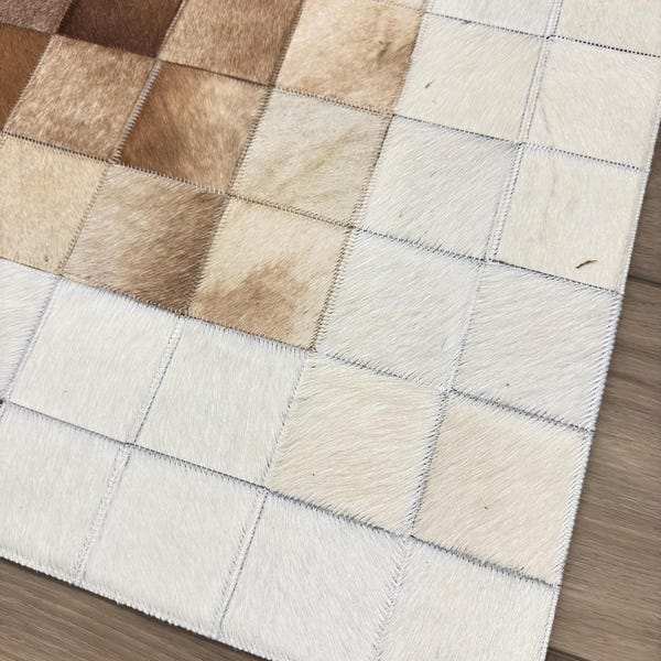 Black Runner Rug, Cowhide Rug, Kitchen Runner Rug, Handmade Patchwork ...