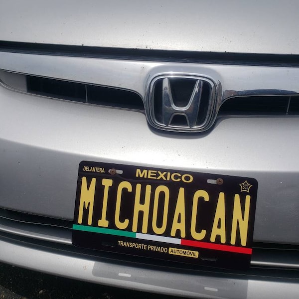 Placa para Carro Personalizada de MICHOACAN, Car Plate Mexico, Placas ...