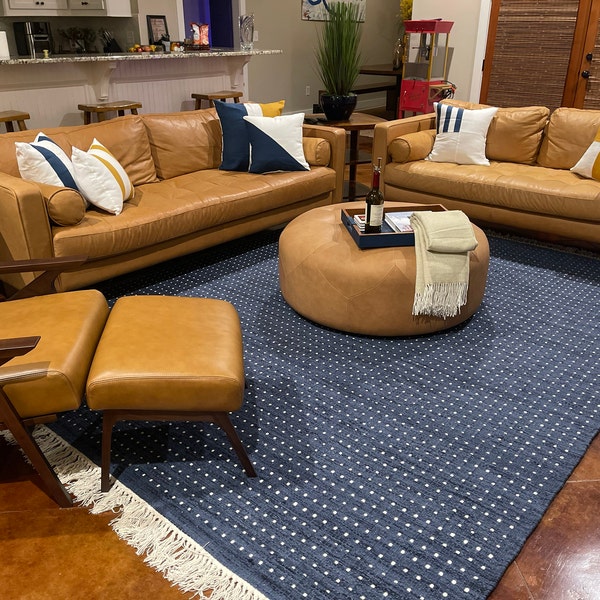 12 X 16 Off-white Horizontal Stripe on Contrasting Black Linen ...