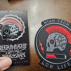 High Tech Low Life Patch - Etsy