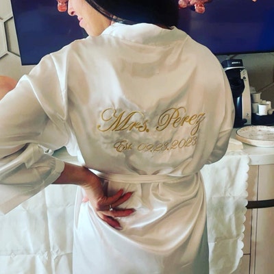 Mother of the Bride Robe, Mother of the Bride Satin Robe Gift, Satin ...