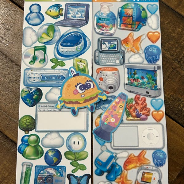 Frutiger Aero Matte Vinyl Sticker Sheet: Orange Warm Deco - Etsy