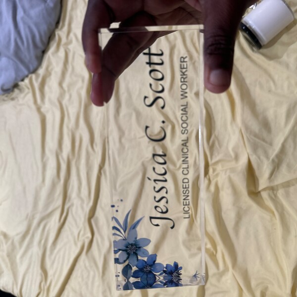 Cameraman Desk Name Plate, Acrylic Desk Name Plate, Personalized Sign ...