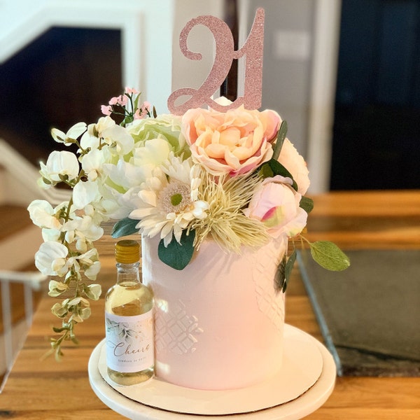 21 Cake Topper. 21 Birthday Cake Topper. Twenty One Cake Topper. Number ...