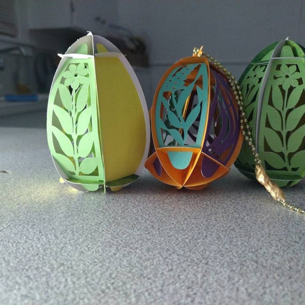 DIY Quick 3D Easter Egg No Glue Template PDF and SVG File for Instant ...