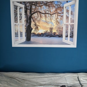 Forest Wall Decal, Walkway Forest 3d Window Wall Decal, Forest Trees ...