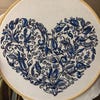 PDF Embroidery Kit Digital PDF Pattern Indigo Leaves Hand Embroidery ...