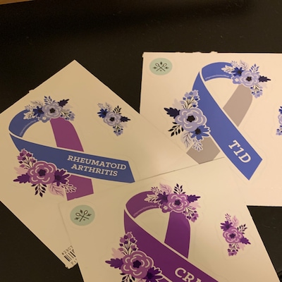 Rheumatoid Arthritis Sticker RA Awareness Stickers Floral - Etsy