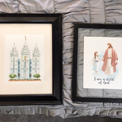 8x10 LDS Baptism Decor Prints, Mormon Baptism Decoration, I Am a Child ...