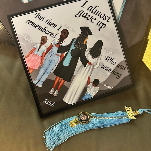 Custom Memorial Cap Decoration, Personalized Memories Graduation Cap ...