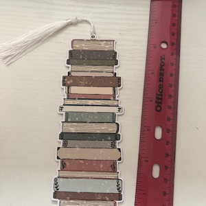 Bookmark Book Tracker, Book Stack, Double Sided, 30/42 Books to Fill in ...