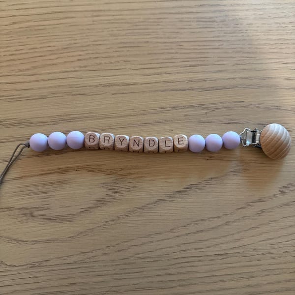 Personalized Pacifier Clip With Baby Namepersoanlized Babyshower ...