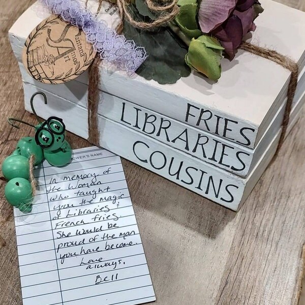 Handmade Wooden Book Worm Bookwormlarge and Small Book Worm Decor ...