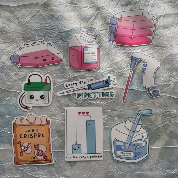 Cell Culture Flask Vinyl Sticker | Cell Biology Gift for Phd Scientist ...