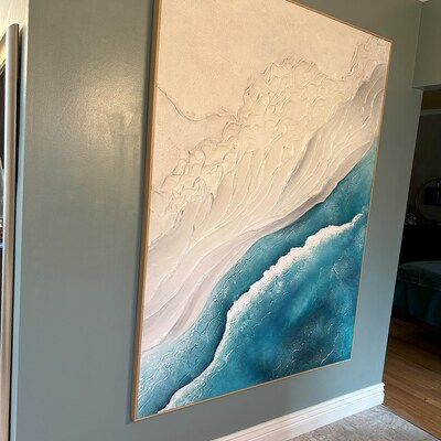 Original Flower Painting Abstract Art on Canvas 3D Textured Romantic ...