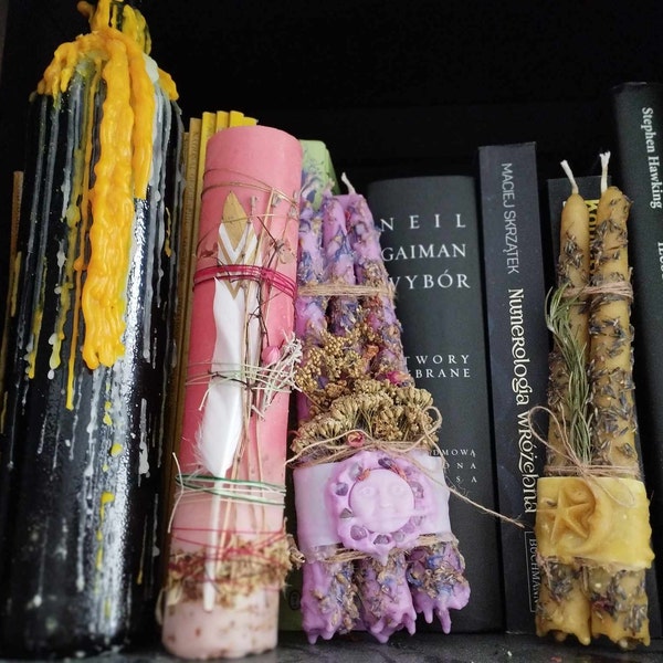 Herbal Ritual Candles, Moon Candles, Amethyst Candles, Purple Candles ...