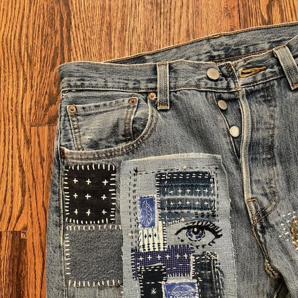 Patch Panel Fabric Piece Applique Embroidery Applique Hand Embroidery ...