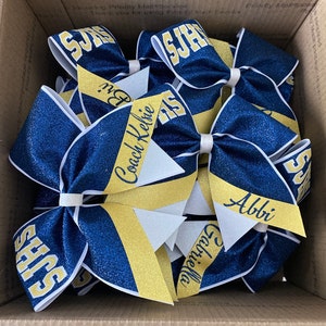 Glimmer Glitter Cheer Bow Key Chain | Etsy