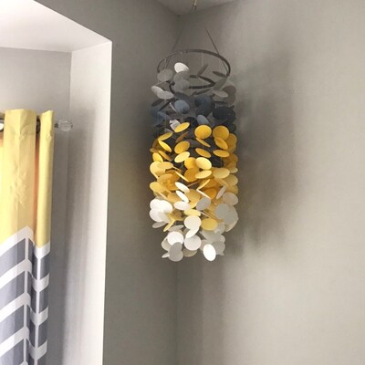 Paper Mobile Sun Color in Blue and Yellow Tint. Baby Boy - Etsy