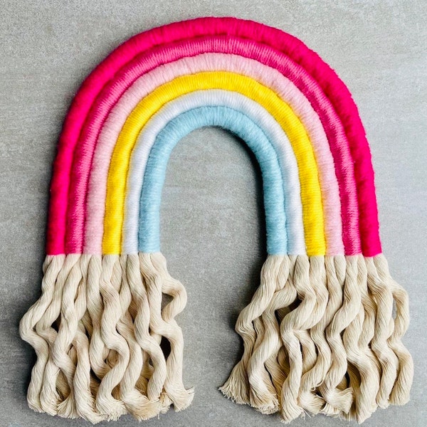 Halloween Macrame Rainbow Ghost and Pumpkin Shelf Sitters, Individual ...