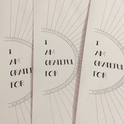 Gratitude Log Sun Sunshine Ray Dotted Grid Template Printable - Etsy
