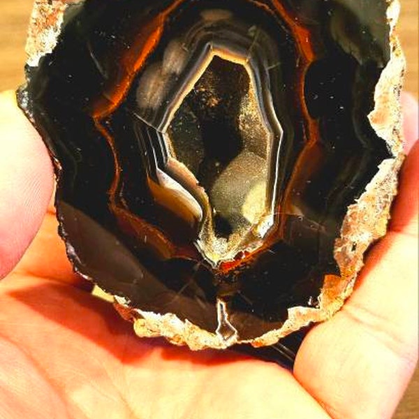 Blue and Green Banded Thunderegg Agate, Crystal Thunderegg Achat ...