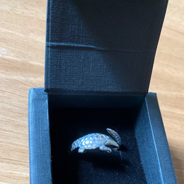 Pangolin Ring, Silver - Etsy