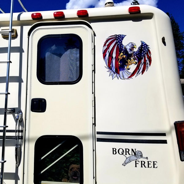 Screaming American Flag Bald Eagle Wings Decals Sticker - Etsy