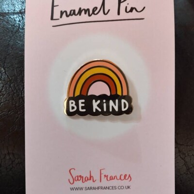 Be Kind Enamel Pin Mental Health Awareness Pin Rainbow Enamel Pin Be ...