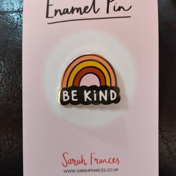 Be Kind Enamel Pin - Mental Health Awareness Pin - Rainbow Enamel Pin ...