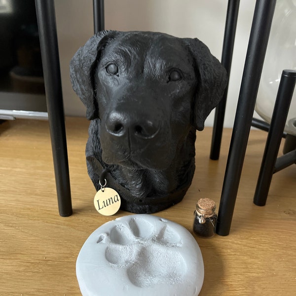 Black Lab Memorial Urn - Etsy