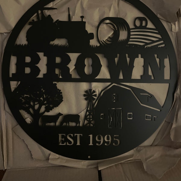 Personalized Farm Scene Sign - Your Name - Your Wording - Etsy