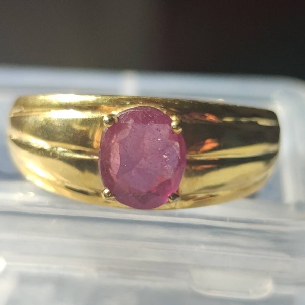 Lindy Star Sapphire Gemstone Ring for Men's Cocktail Ring, 925 Sterling ...