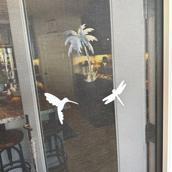 Retractable Screen Door Decals - 5 per Pack - Prevent Collisions Into ...