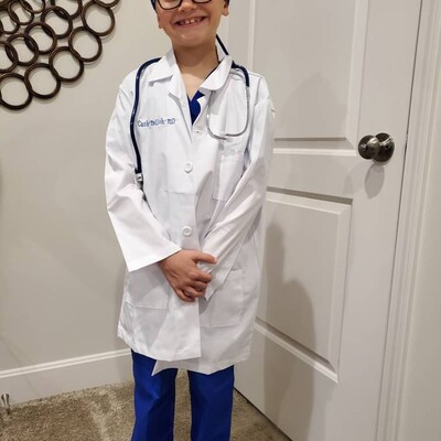 Monogrammed Kids' Doctor Coat, Child's Doctor Coat, Personalized Lab ...