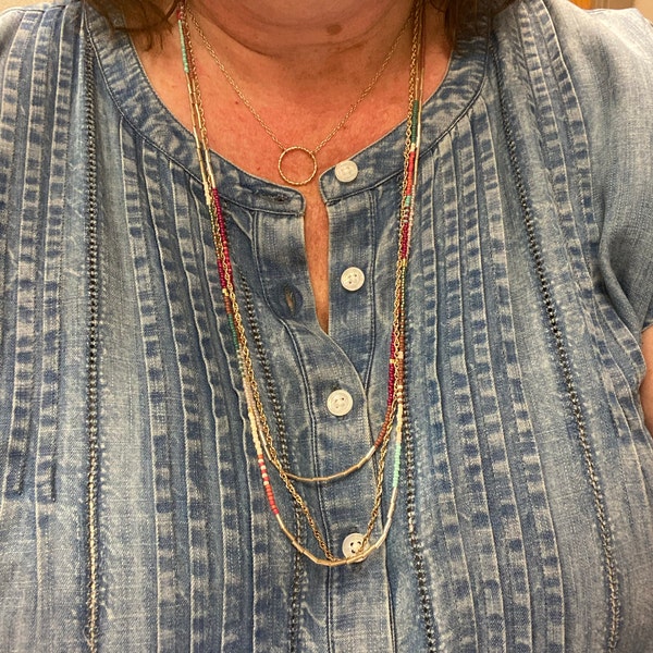 Gemstone and Vintage Charm Neck Mess, Semiprecious Stone Necklaces ...