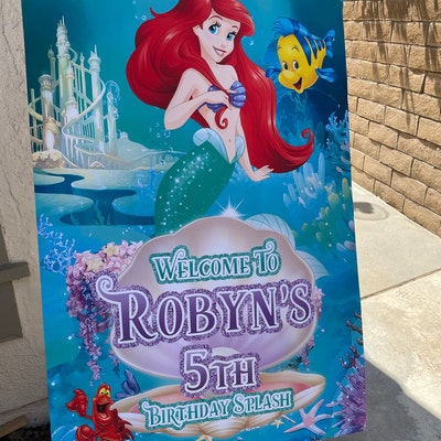 Little Mermaid Ariel Welcome Sign, Little Mermaid Ariel Welcome Board ...
