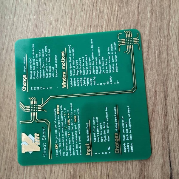 Git Cheat Sheet Coasters Made From a High Quality Circuit Board for ...