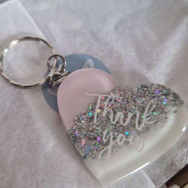 God Mother Resin Glitter Heart KEYRING, God Mother Gift, God Mum ...