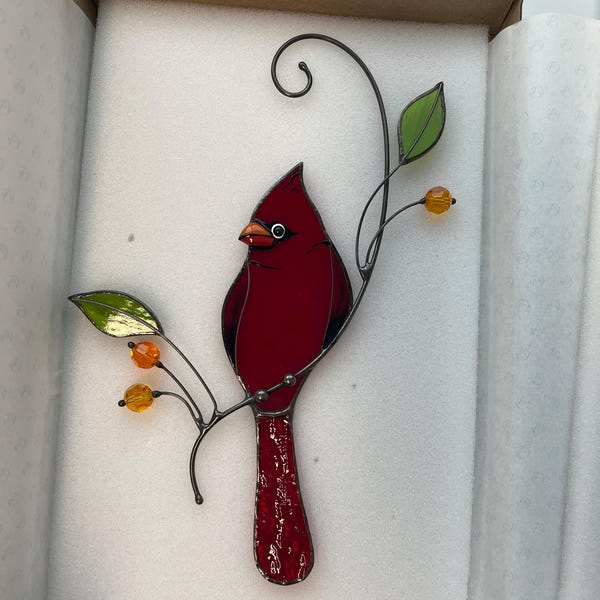 Stained Glass Panel Banff National Park Christmas Vacation Decor ...