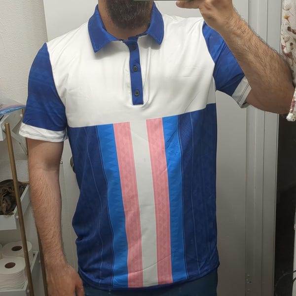 Transgender Pride Halterneck Cropped Top off the Shoulder Long Sleeves ...