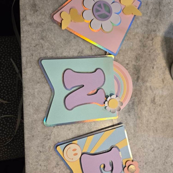 Groovy One Birthday Cake Topper | One Groovy Baby | Two Groovy | Four ...